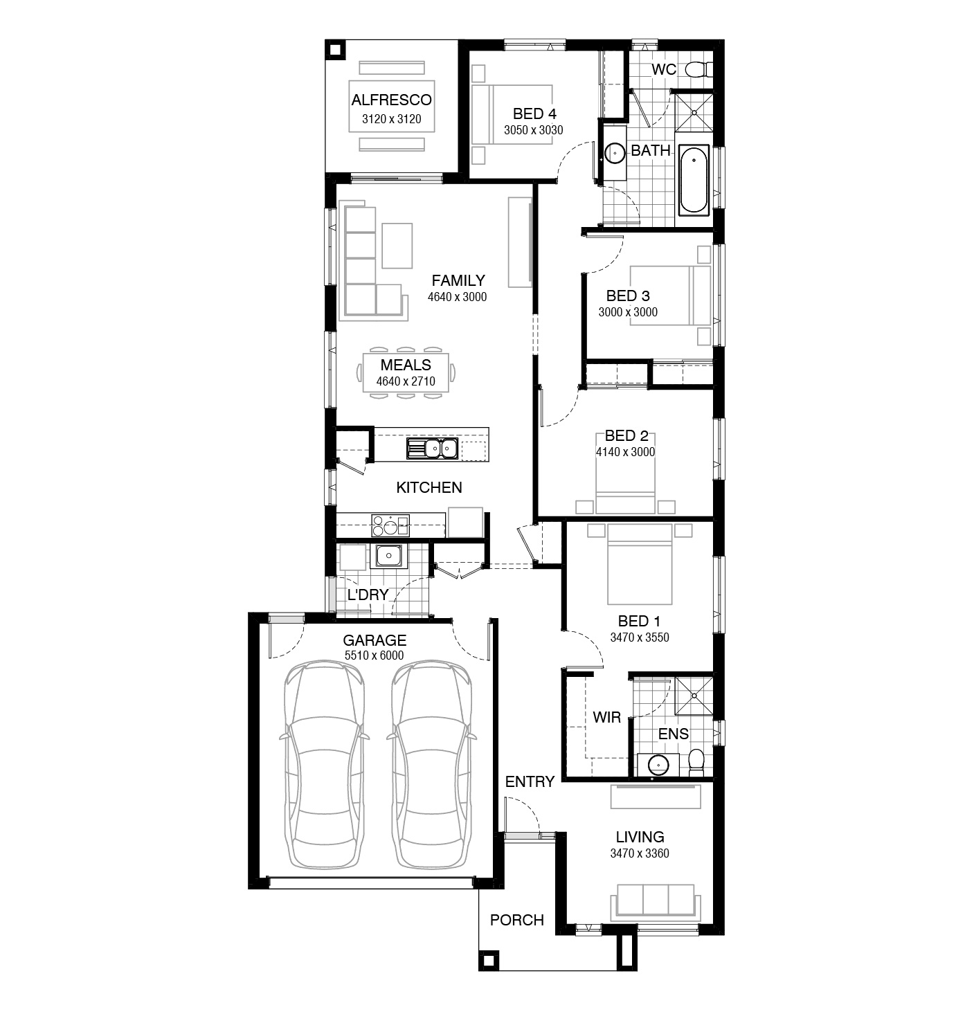 New Home Designs VIC | Covello 22 New Home Design | Burbank